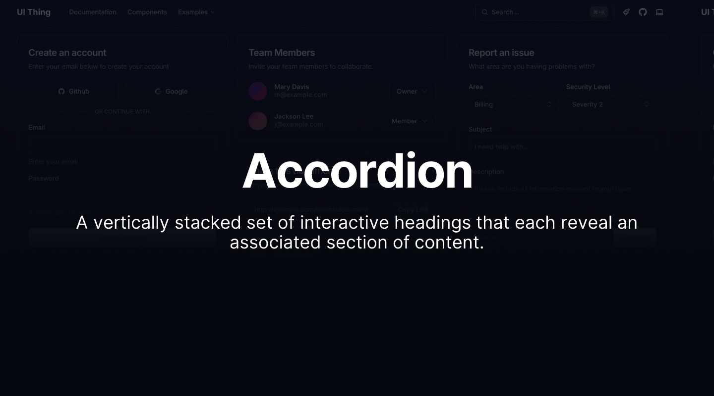 Accordion | UI Thing