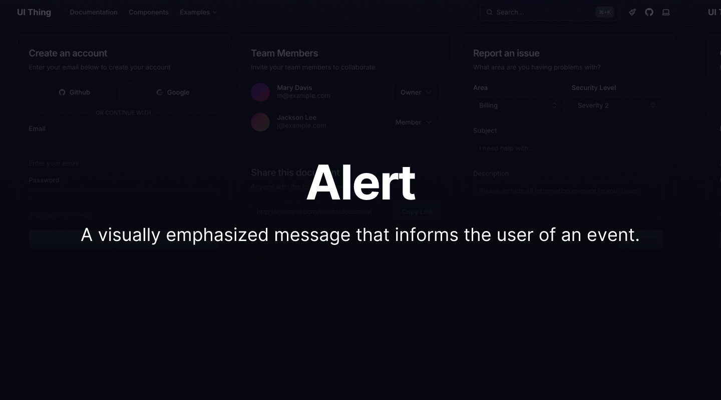 Alert | UI Thing