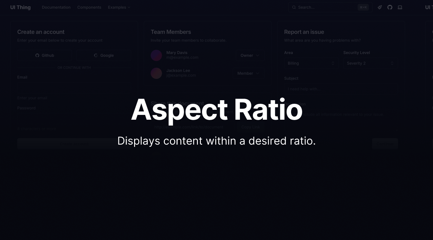 Aspect Ratio | UI Thing