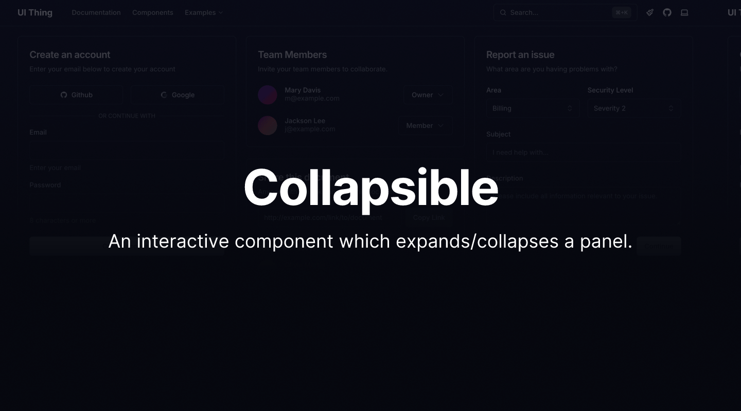 Collapsible | UI Thing