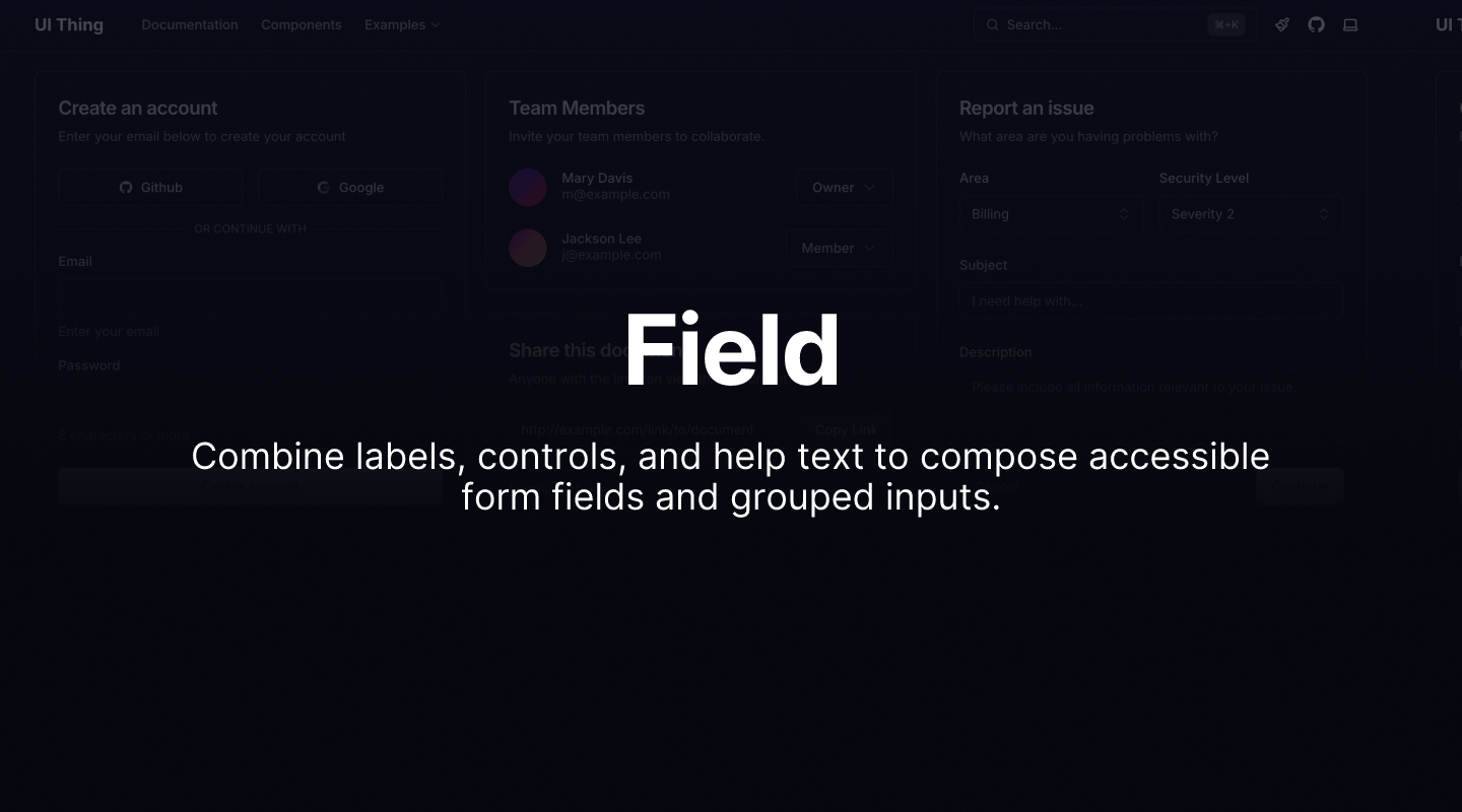 Field | UI Thing