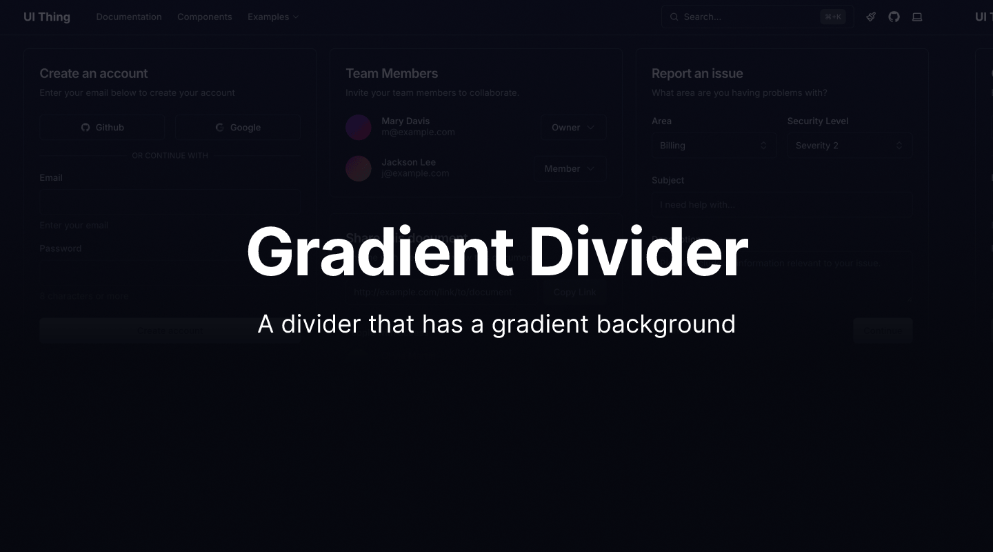 Gradient Divider | UI Thing