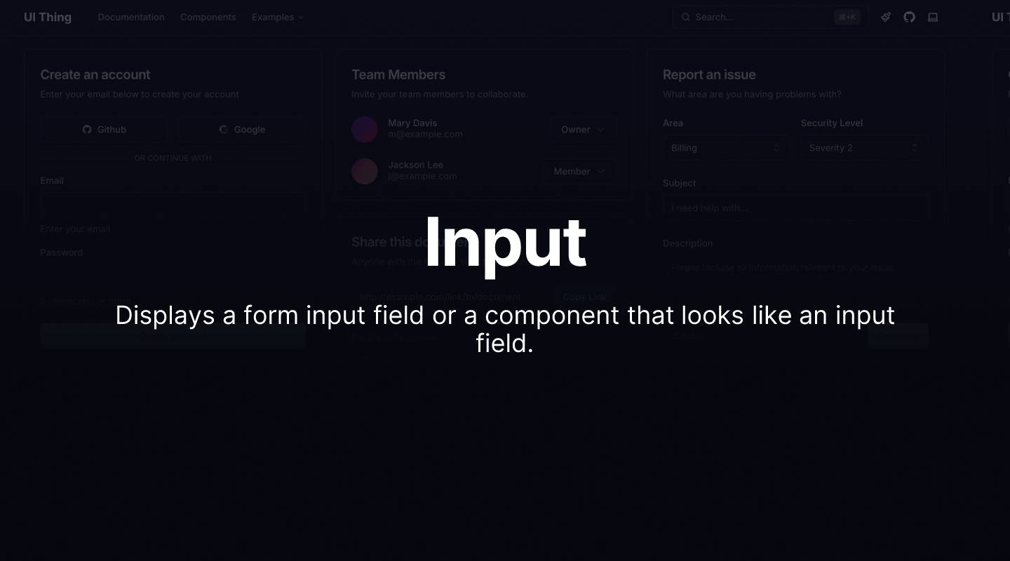 Input | UI Thing