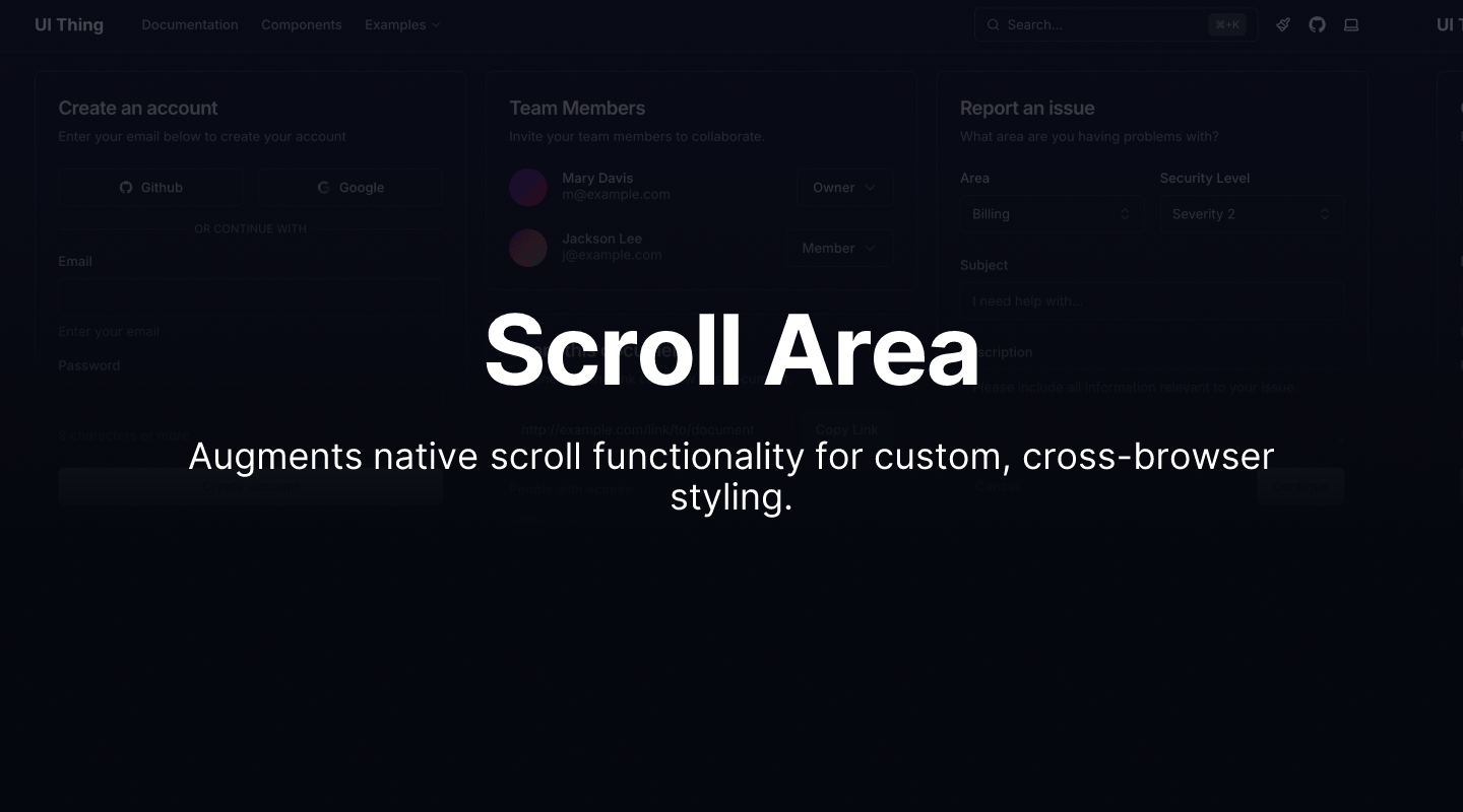 Scroll Area | UI Thing