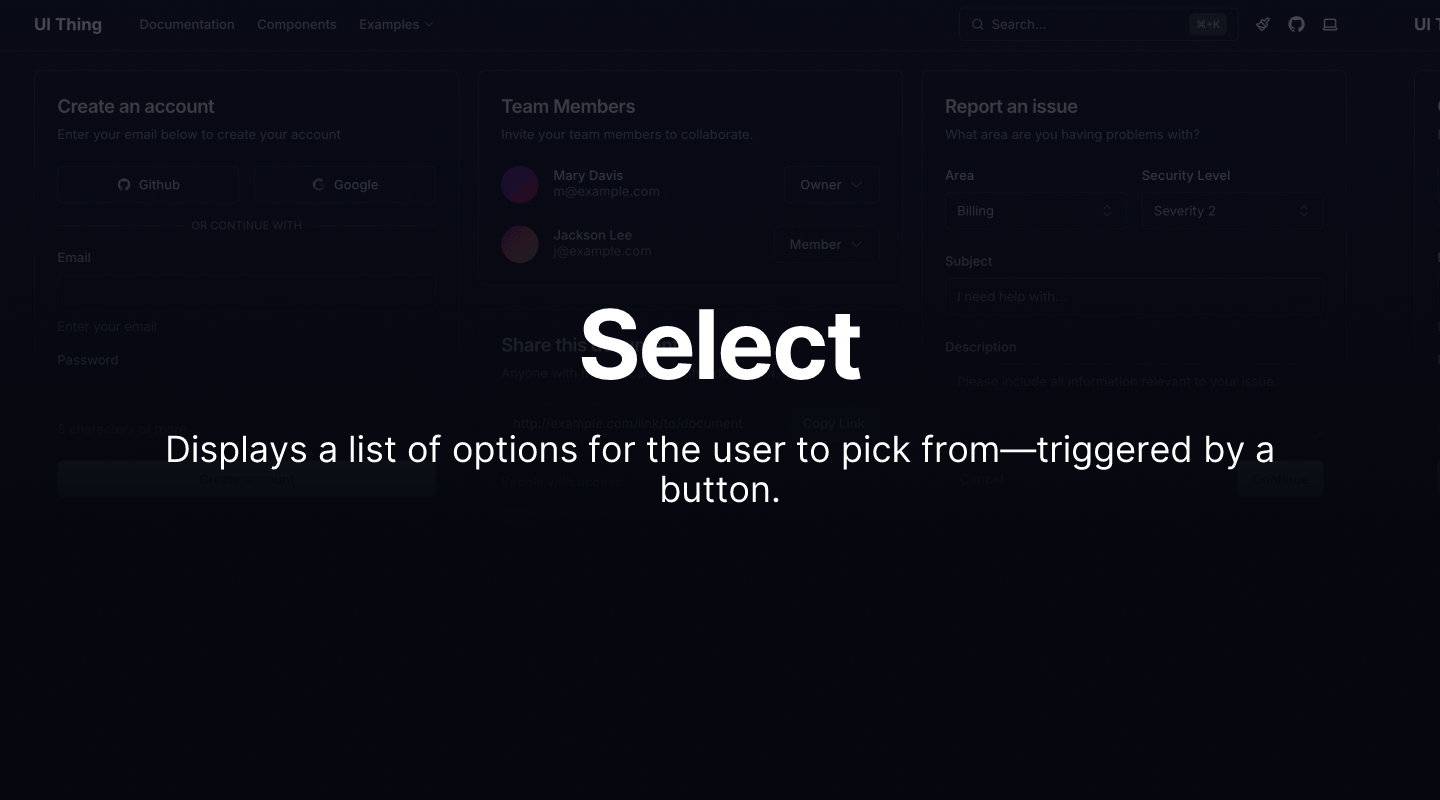 Select | UI Thing