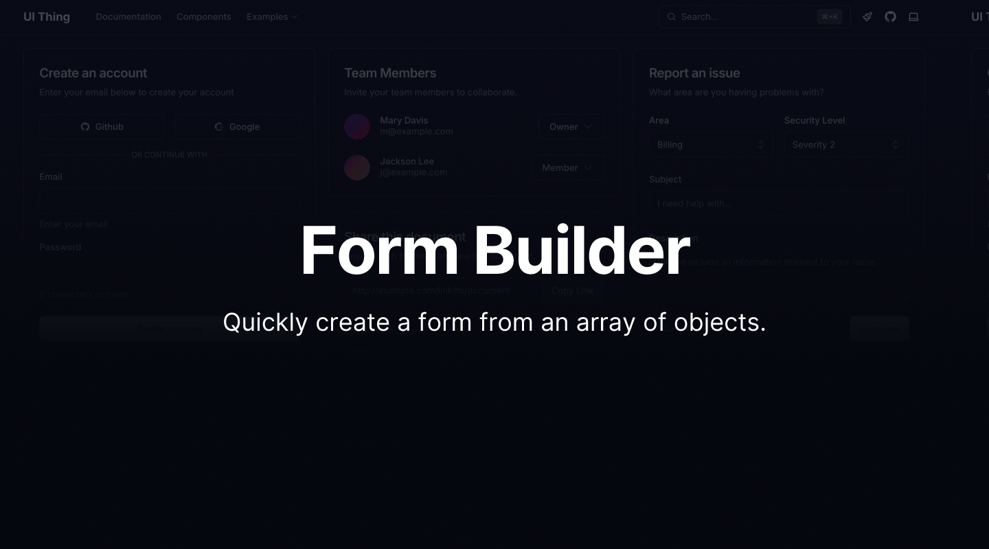 Form Builder | UI Thing