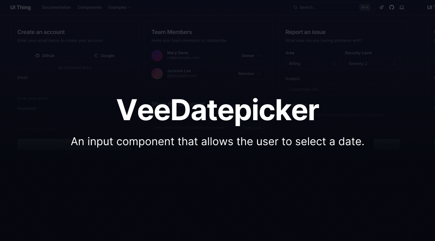 VeeDatepicker | UI Thing