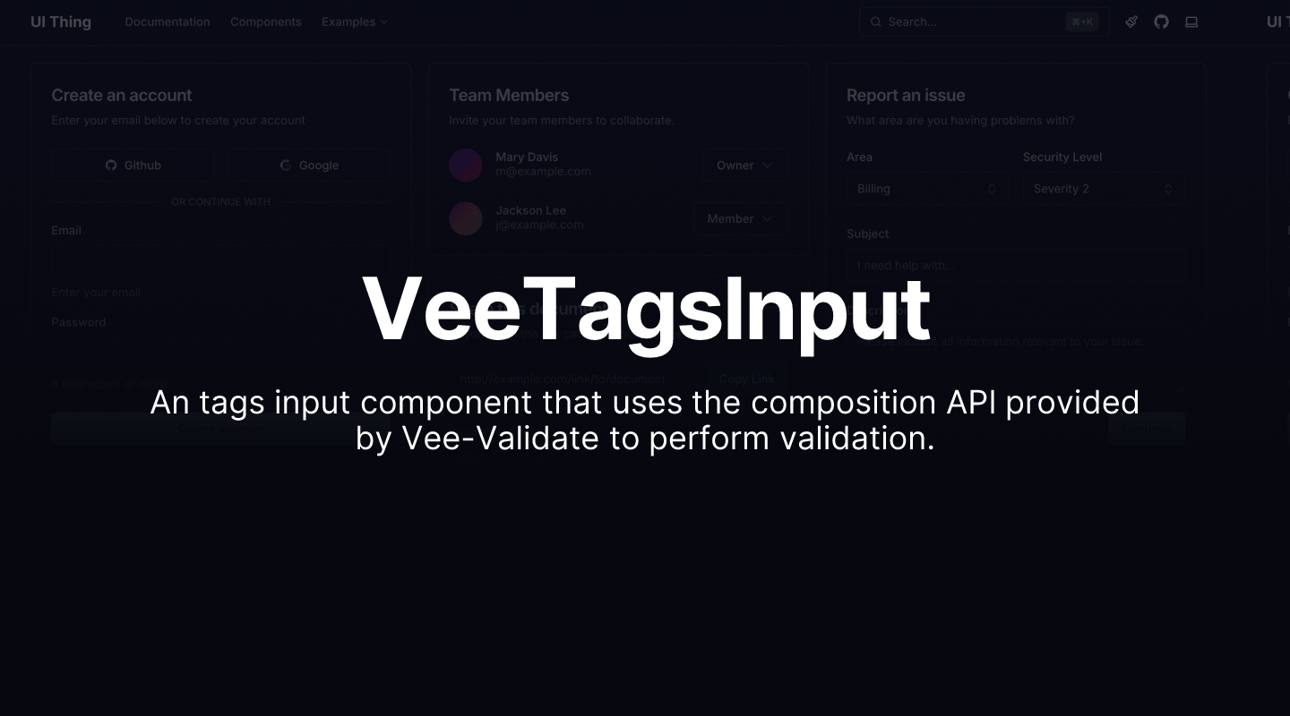 VeeTagsInput | UI Thing