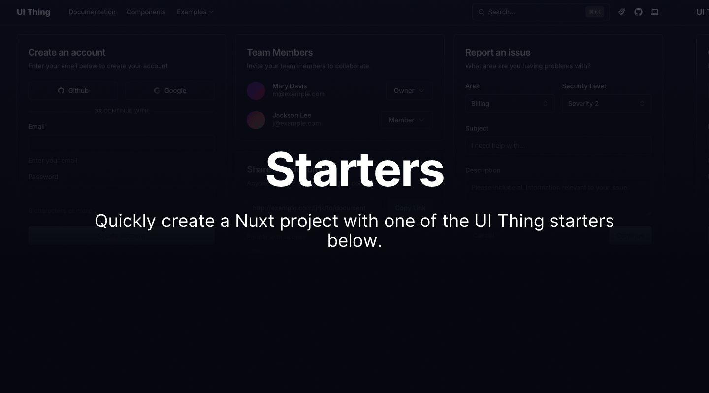 Starters | UI Thing
