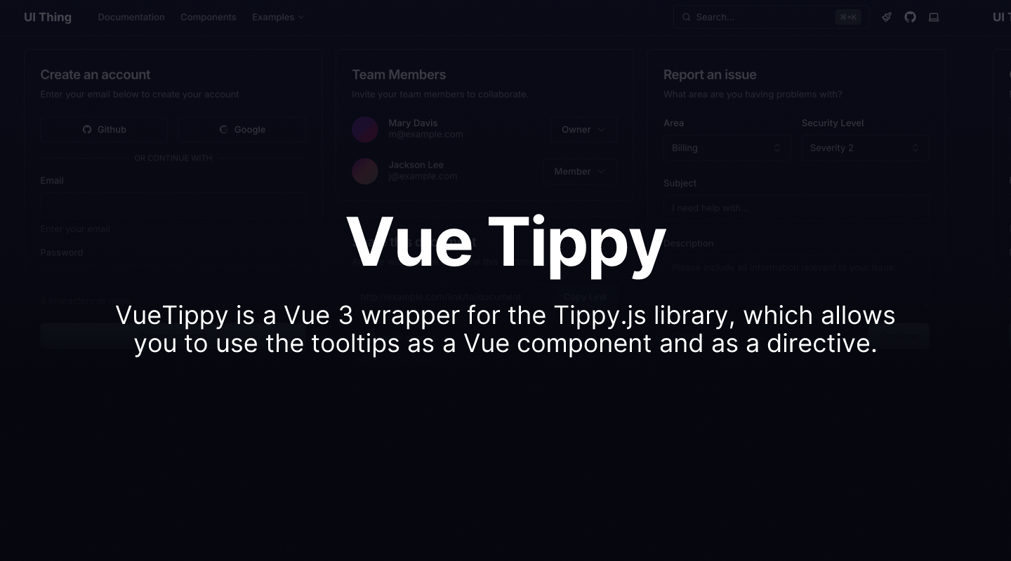 Vue Tippy | UI Thing