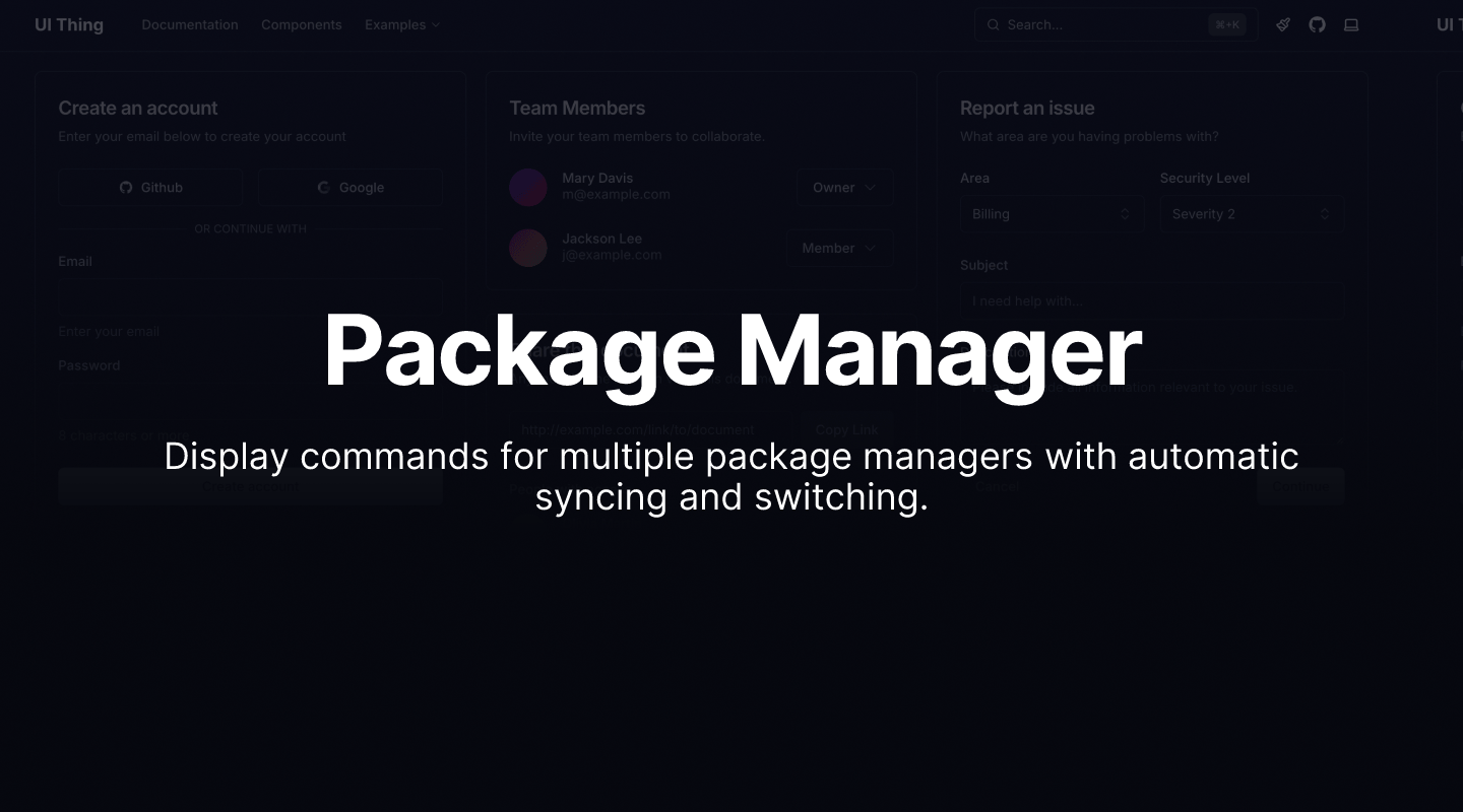 Package Manager | UI Thing
