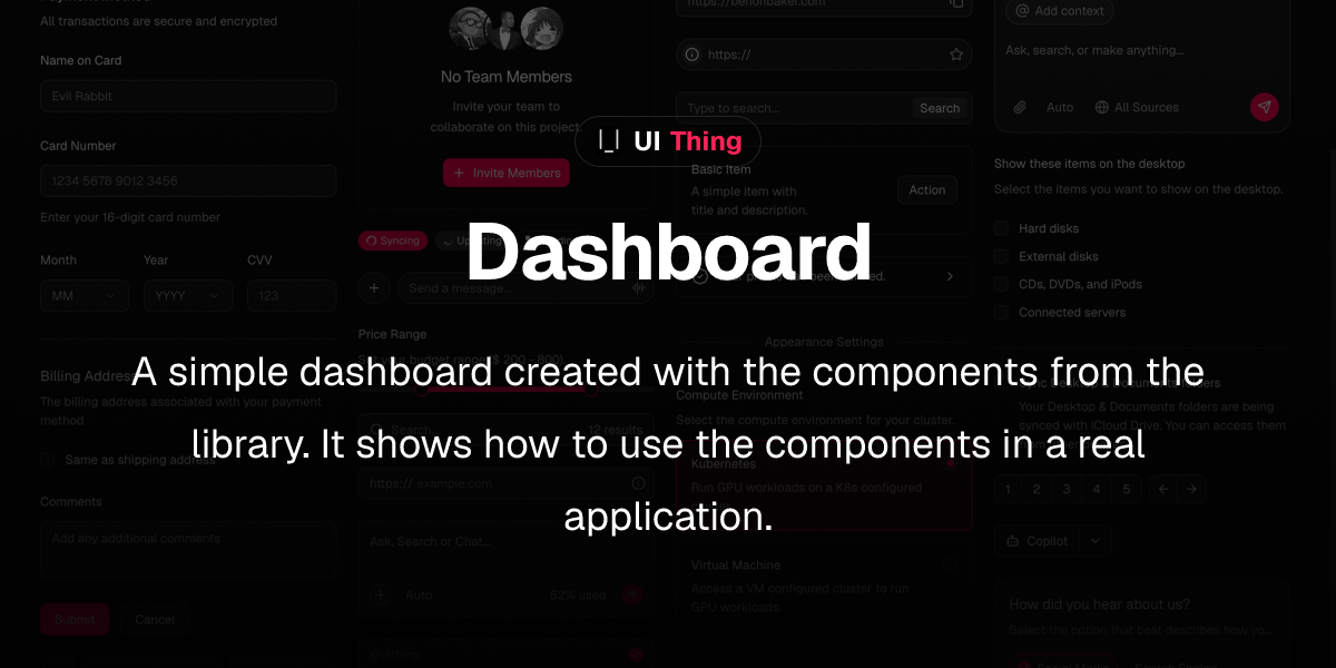 Dashboard | UI Thing