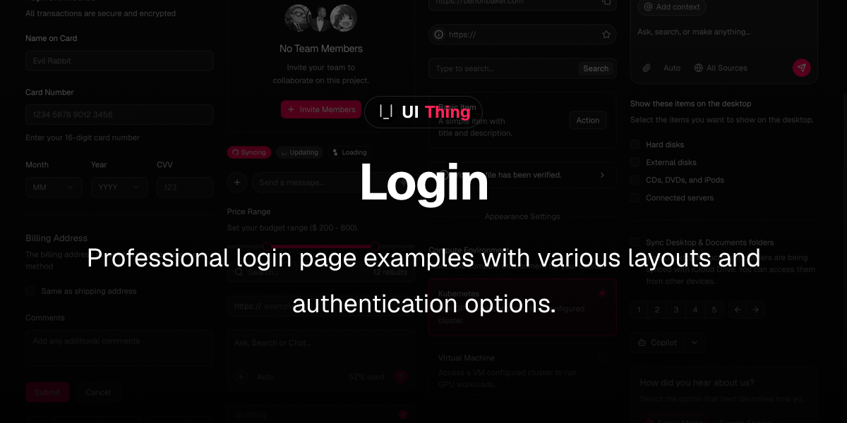 Login | UI Thing
