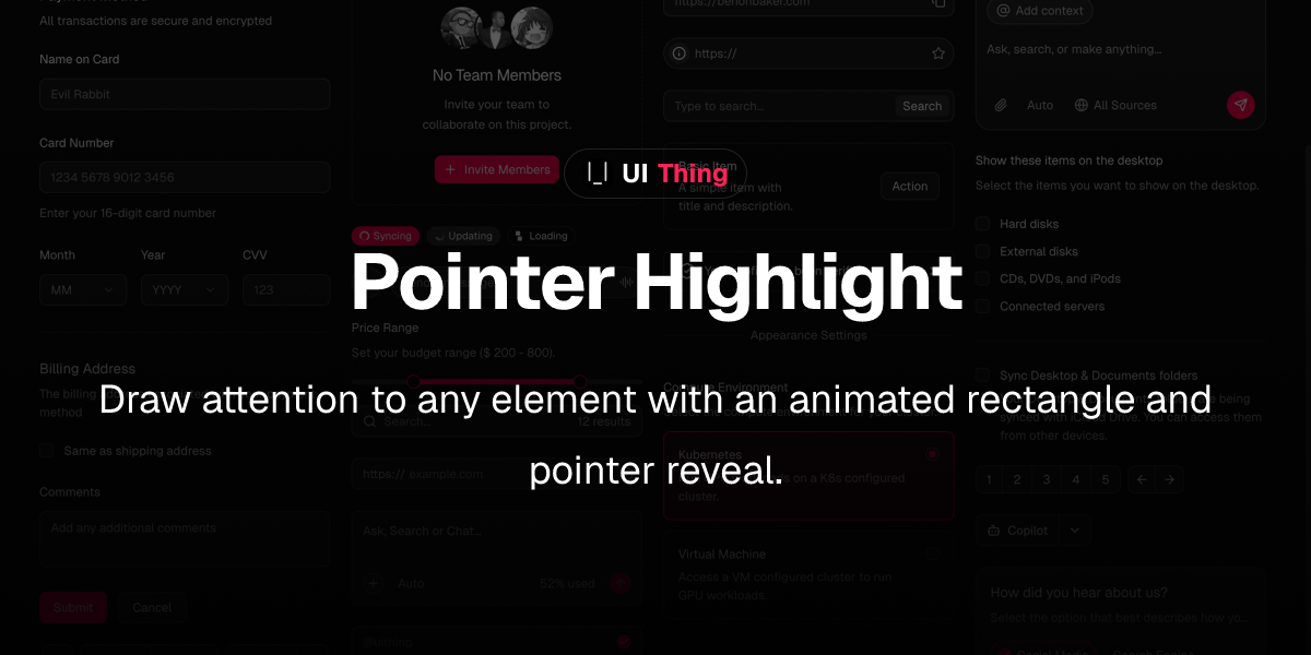 Pointer Highlight | UI Thing